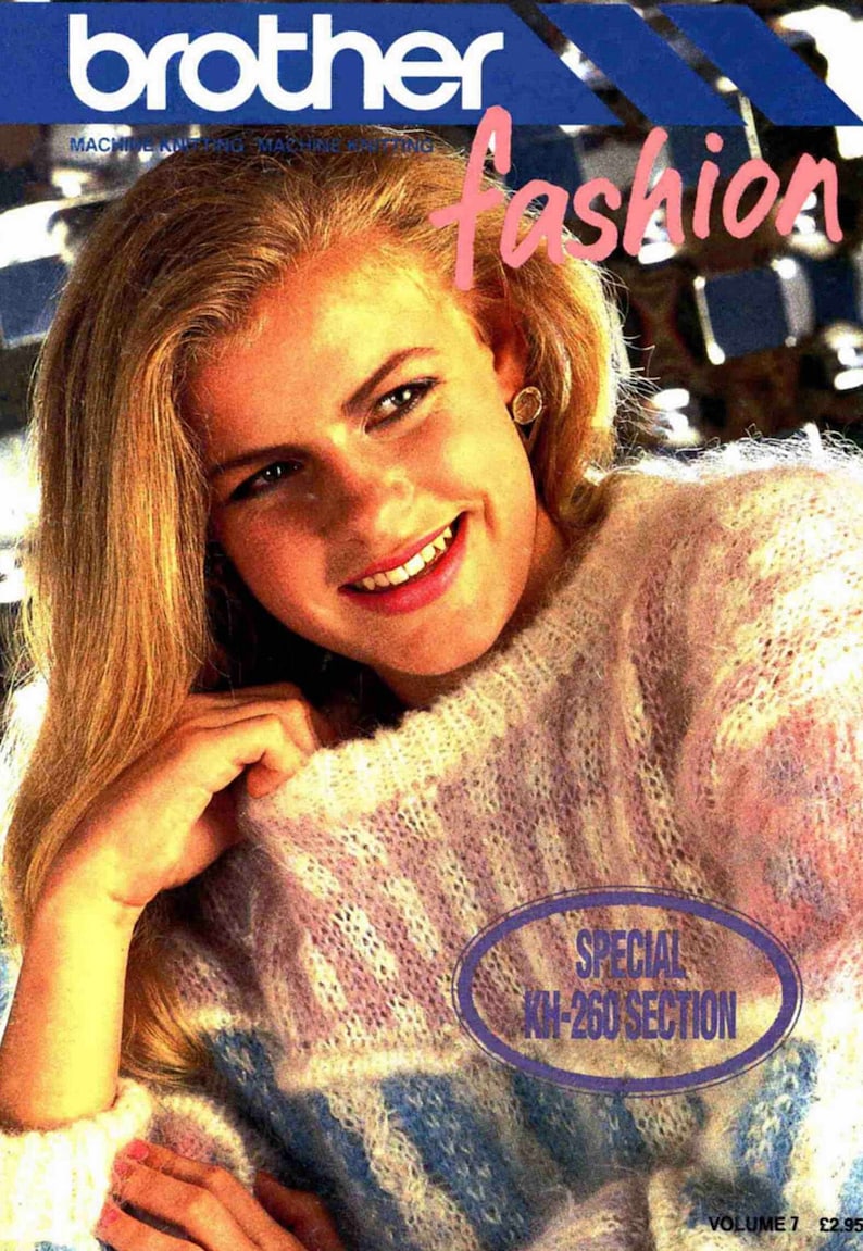 Vintage Knitting Machine Patterns Magazine|brother Fashion Vol.7 ...