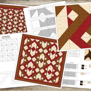 Digital PDF Quilt Block Pattern|chinese Puzzle Quilt Block Pattern ...