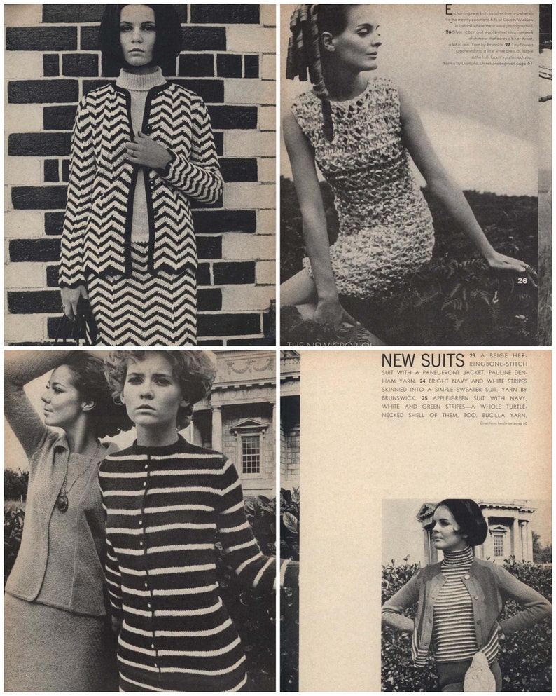 Vintage Knitting Pattern Magazine|vogue Knitting|spring-summer 1968 ...