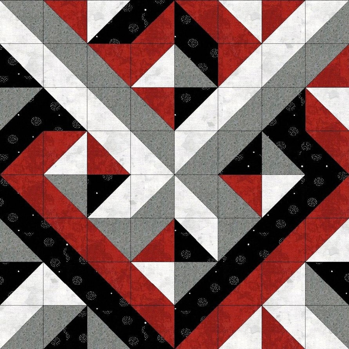 Digital PDF Quilt Pattern|quilt Interwoven Design|modern Patchwork ...