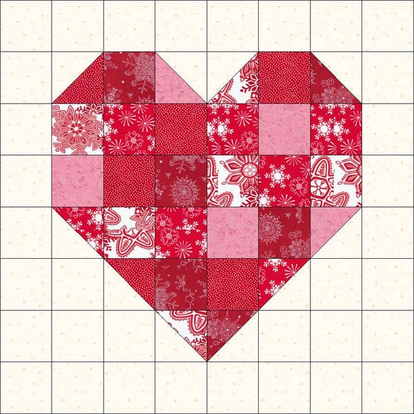 Heart Quilt Pattern - Etsy