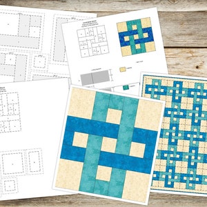 Digital PDF Quilt Block Pattern|chain Link Quilt Block|modern Patchwork ...