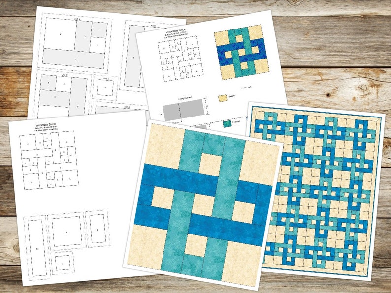 Digital PDF Quilt Block Patternchain Link Quilt Blockmodern | Etsy