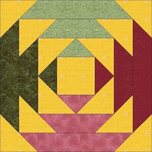 Foundation Paper Piecing (FPP) Templates|pineapple 2 Log Cabin Quilt ...