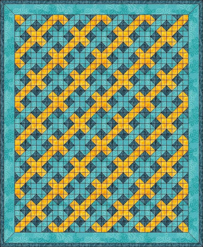 Digital PDF Quilt Block Pattern|kentucky Chain Quilt Block Pattern ...