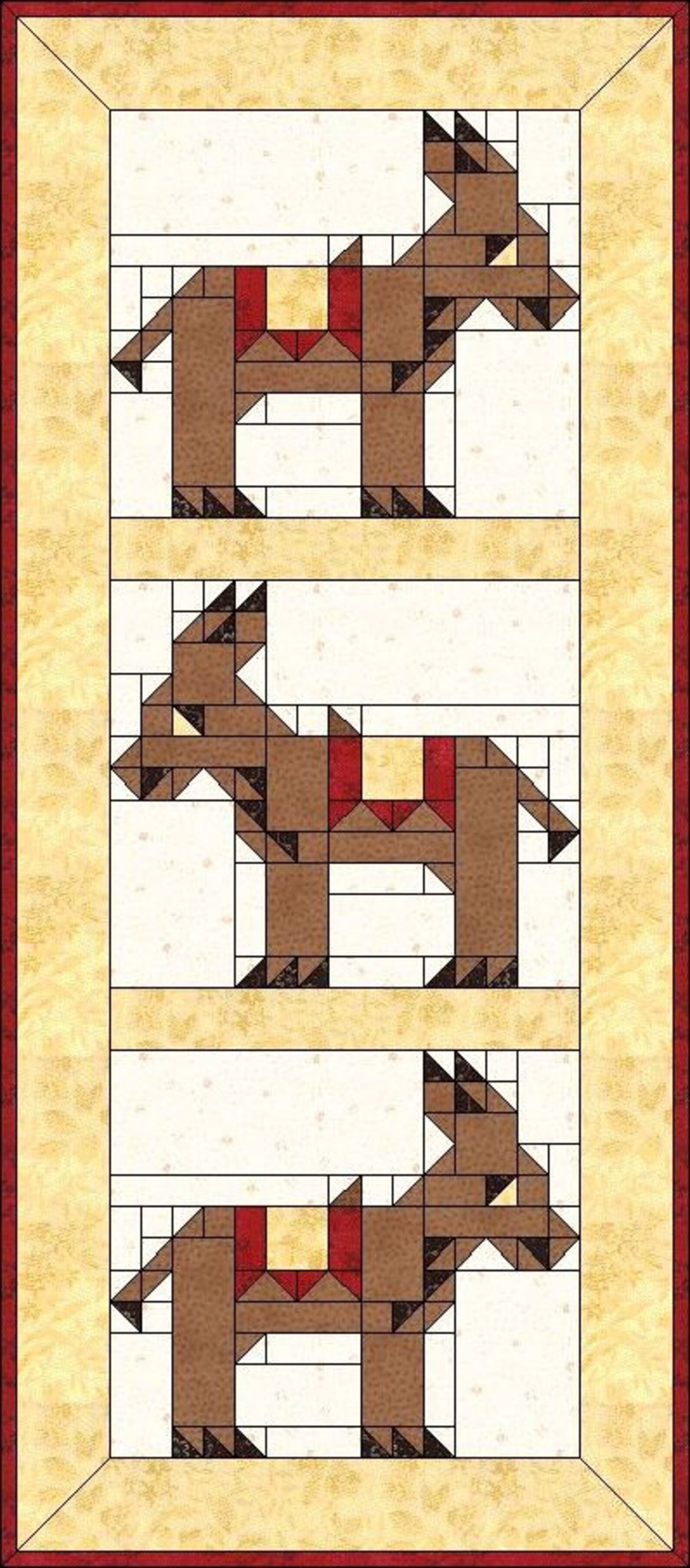 Digital PDF Quilt Block Pattern|giddap Quilt Block Pattern|modern ...