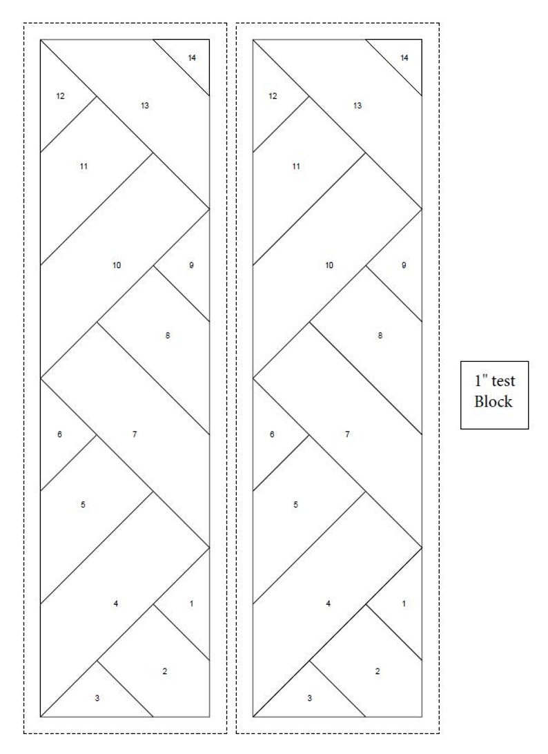 Foundation Paper Piecing (FPP) Templates | Twisted Quilt Border Pattern ...