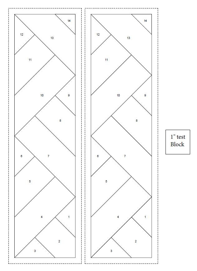 Foundation Paper Piecing (FPP) Templates | Twisted Quilt Border Pattern ...