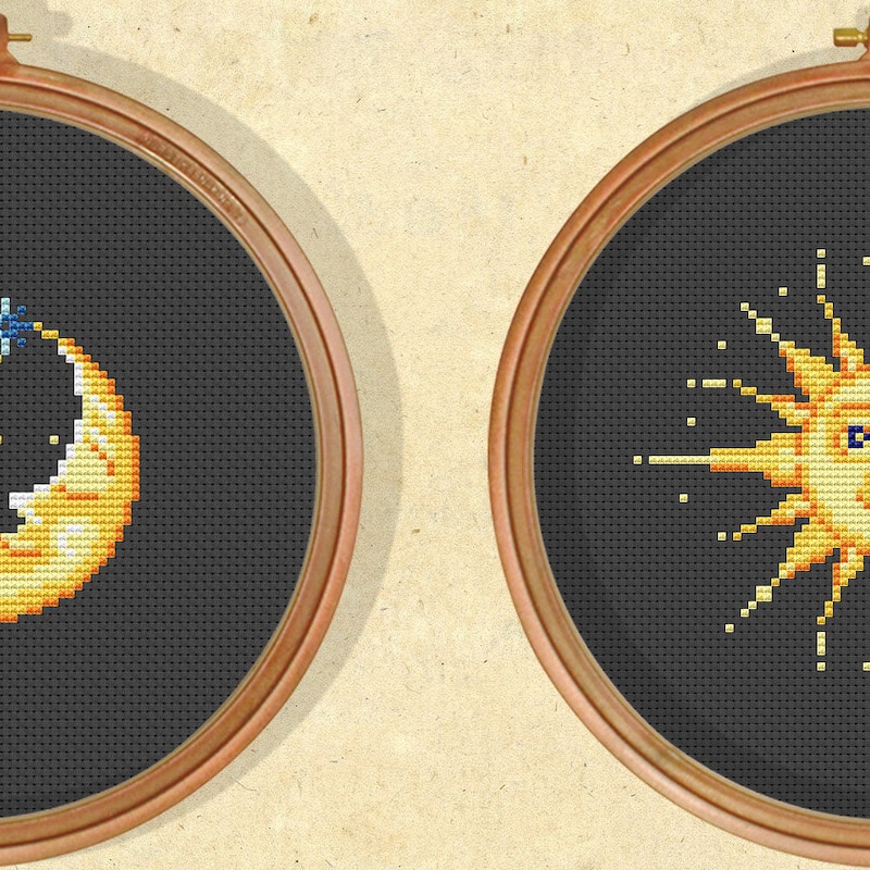 Sun Cross Stitch - Etsy