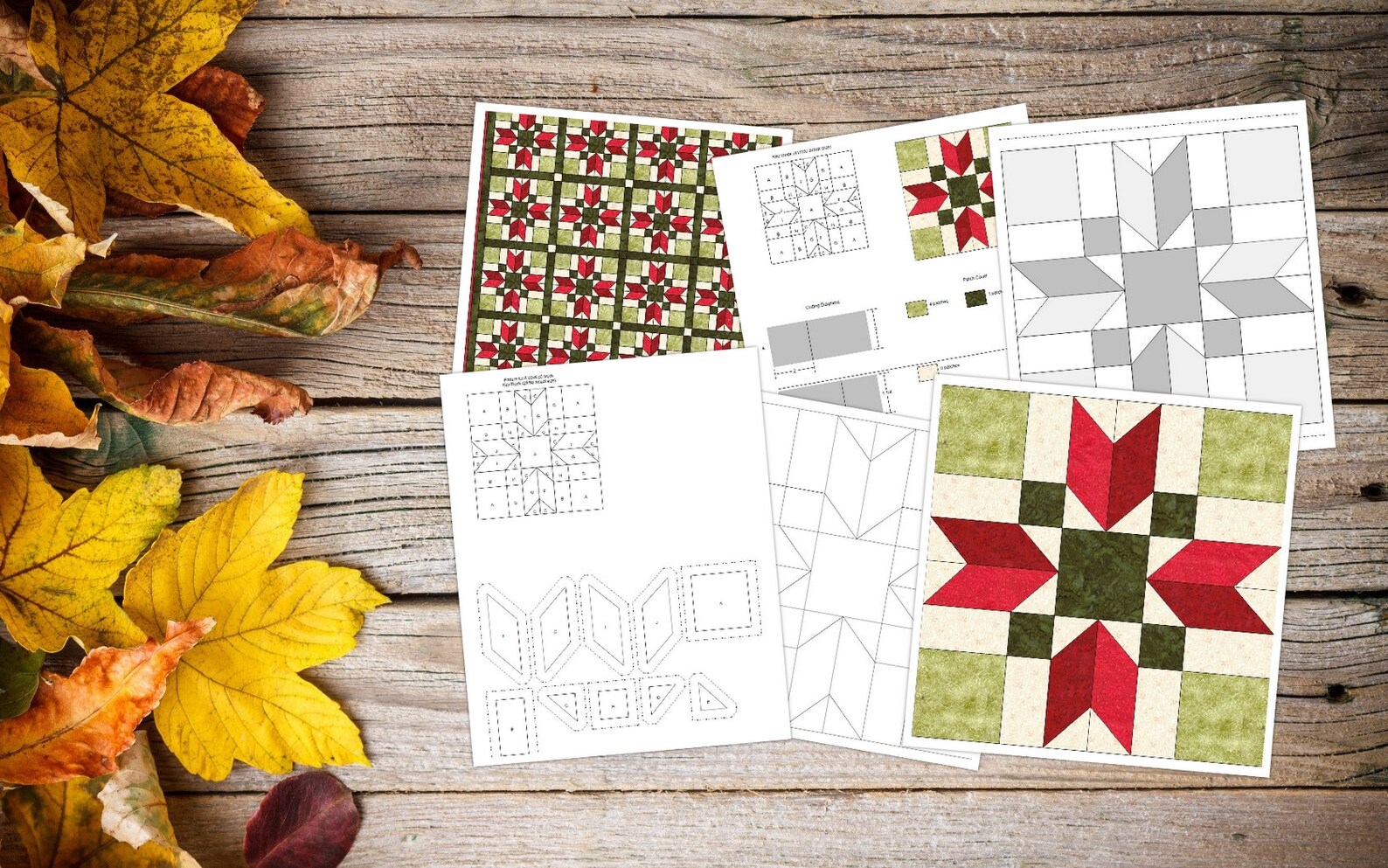 Digital PDF Quilt Patternchristmas Star 2modern - Etsy