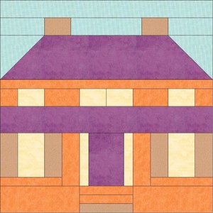 Digital PDF Quilt Block Pattern|quilt Block Pattern Set|houses|modern ...