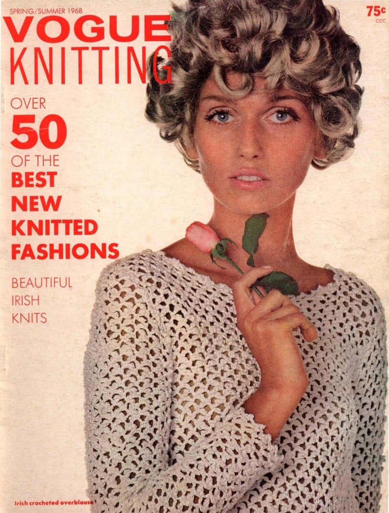 Vintage Knitting Pattern Magazine|vogue Knitting|spring-summer 1968 ...