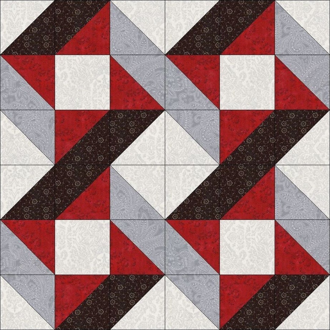 Digital PDF Quilt Block Pattern|tangled Quilt Pattern (2)|modern ...