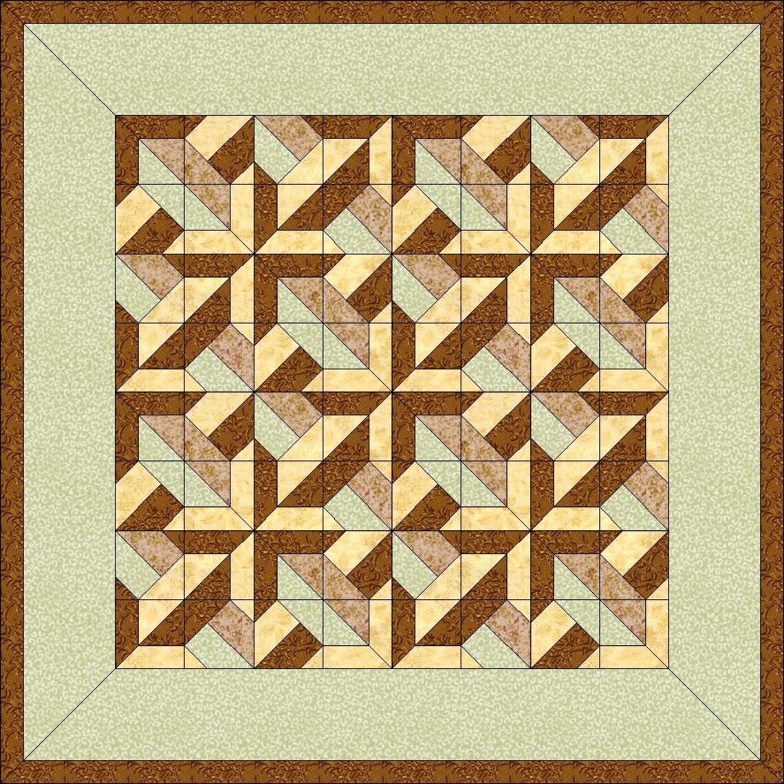 Digital PDF Quilt Block Patternlattice Quilt Block | Etsy