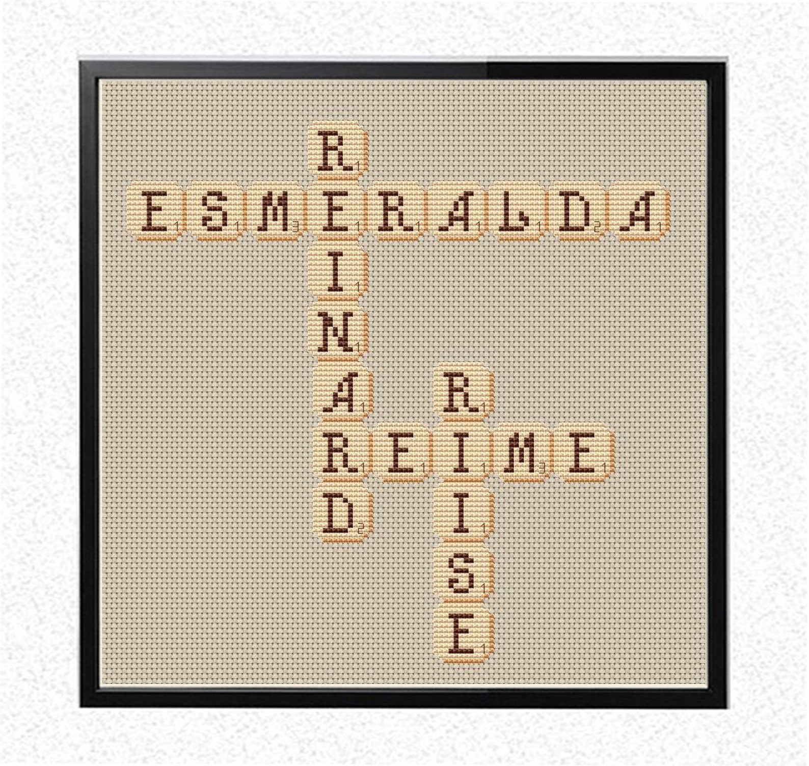 Alphabet Cross Stitch Pattern Scrabble Tiles Alphabet | Etsy
