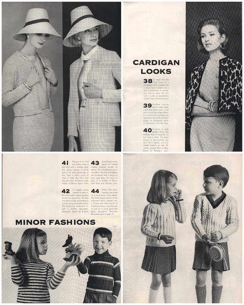 Vintage Vogue Knitting Magazine | Spring-summer 1962 (PDF Pattern) - Etsy