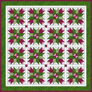Digital PDF Quilt Block Pattern|tulip Quilt Block Pattern|modern ...