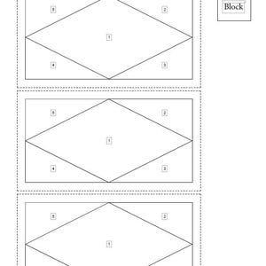 Foundation Paper Piecing (FPP) Templates, Diamond Border Quilt Block ...