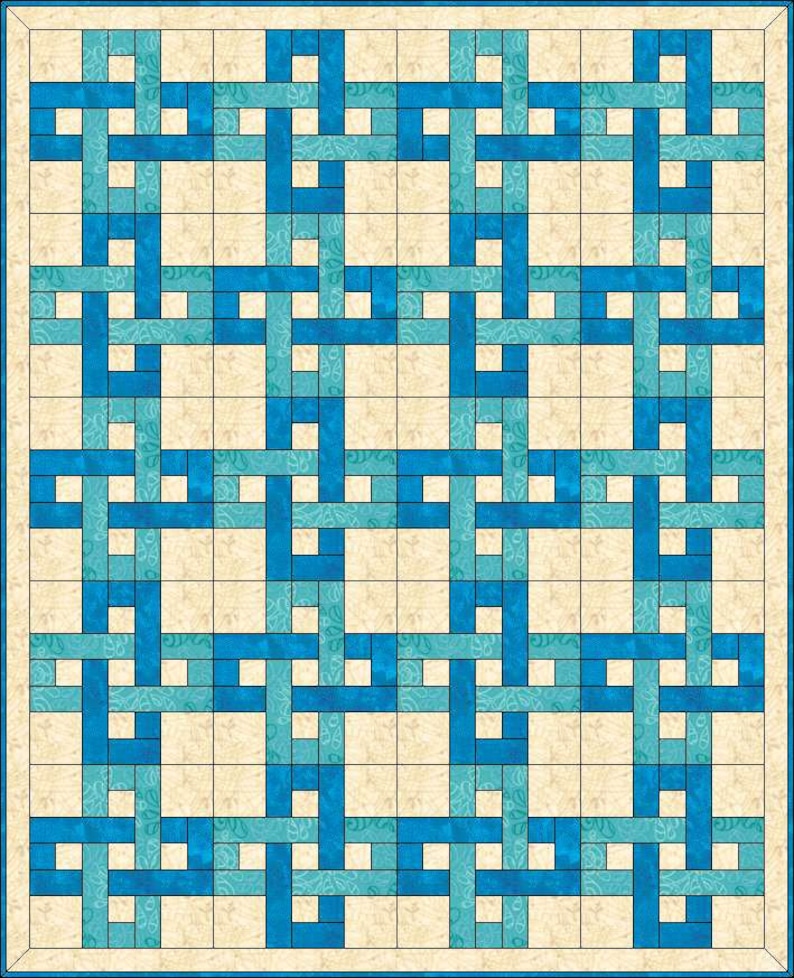 Digital PDF Quilt Block Pattern|chain Link Quilt Block|modern Patchwork ...
