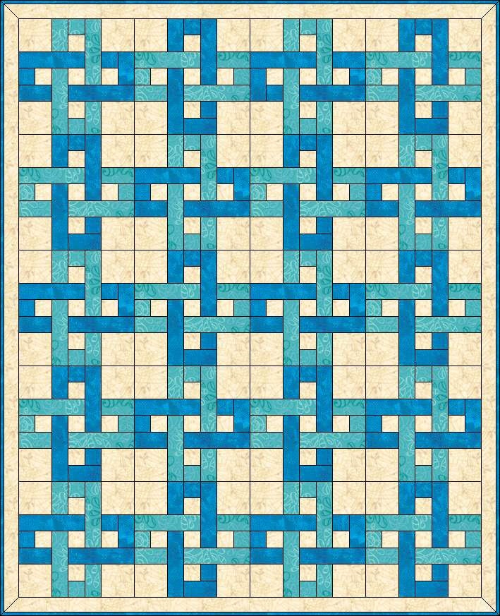 Digital PDF Quilt Block Patternchain Link Quilt Blockmodern | Etsy