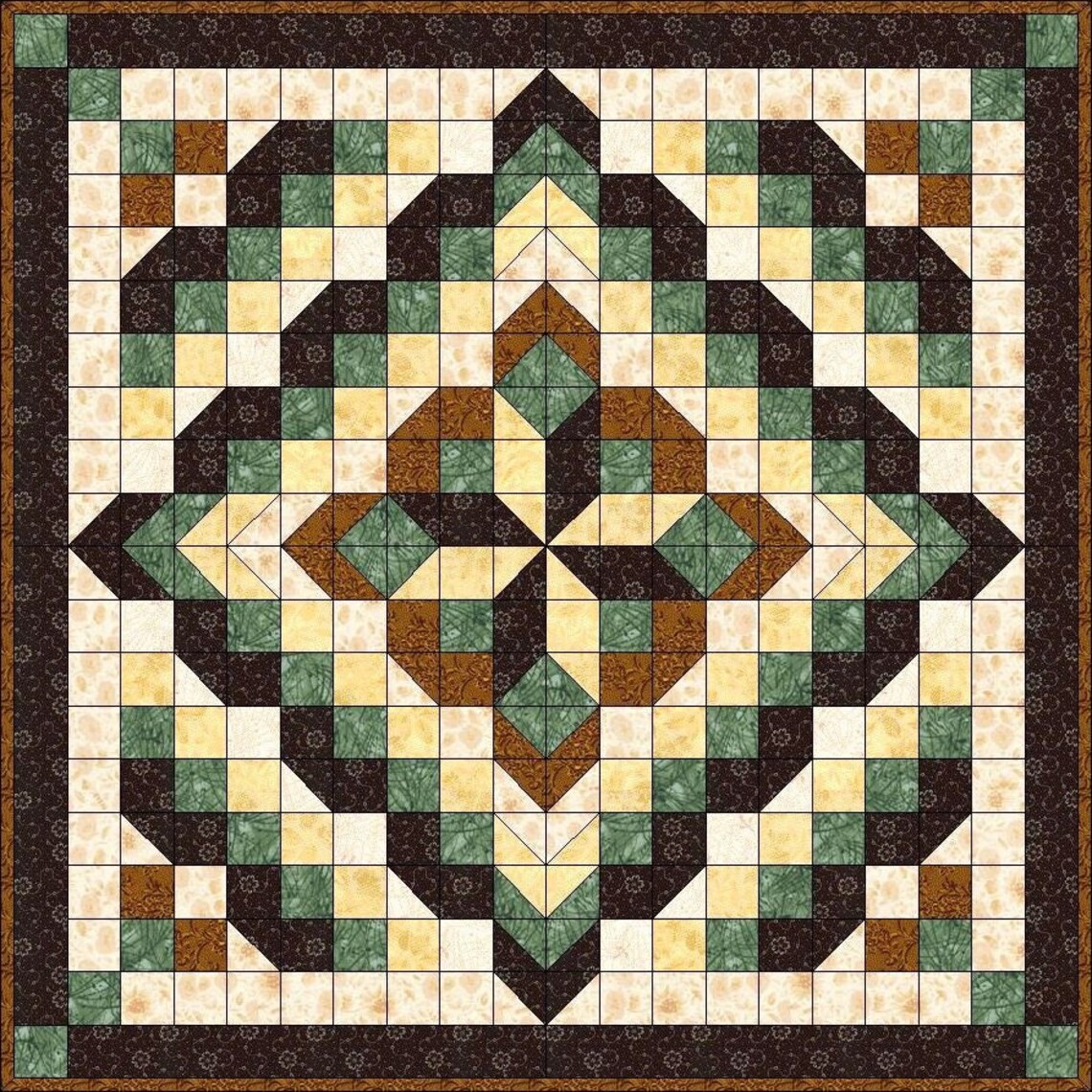 Digital PDF Quilt Block Pattern|faceted Star Quilt Block Pattern|modern ...
