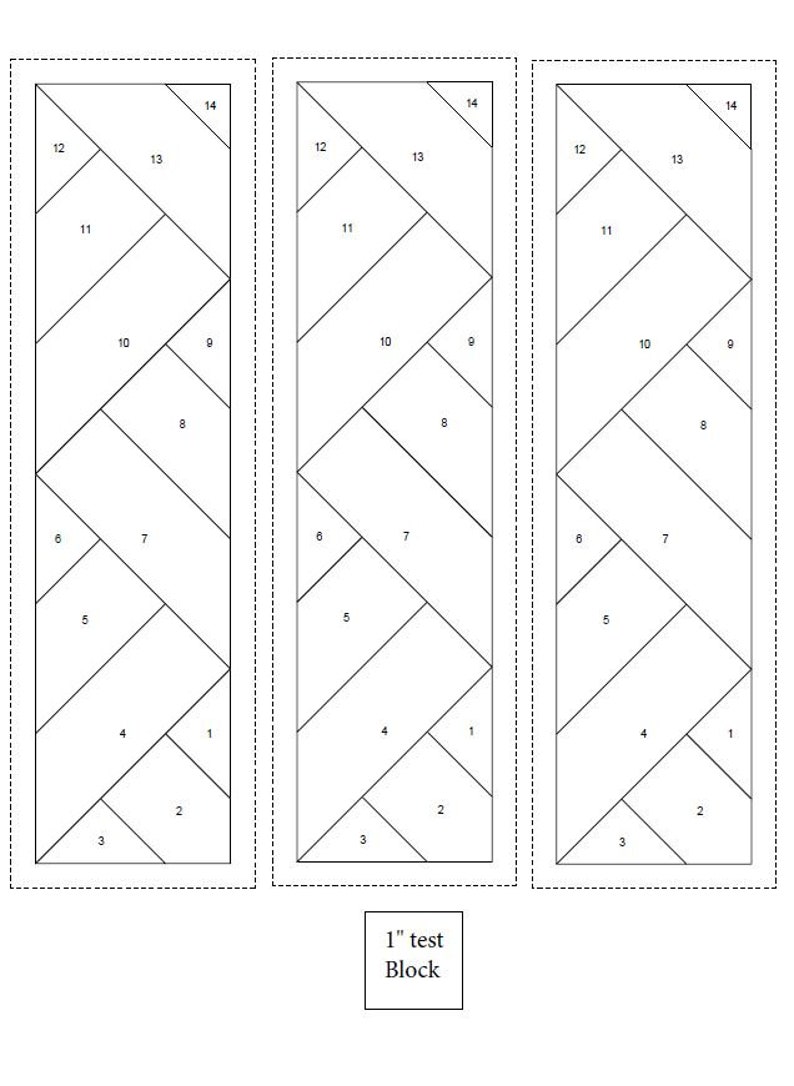 Foundation Paper Piecing (FPP) Templates | Twisted Quilt Border Pattern ...