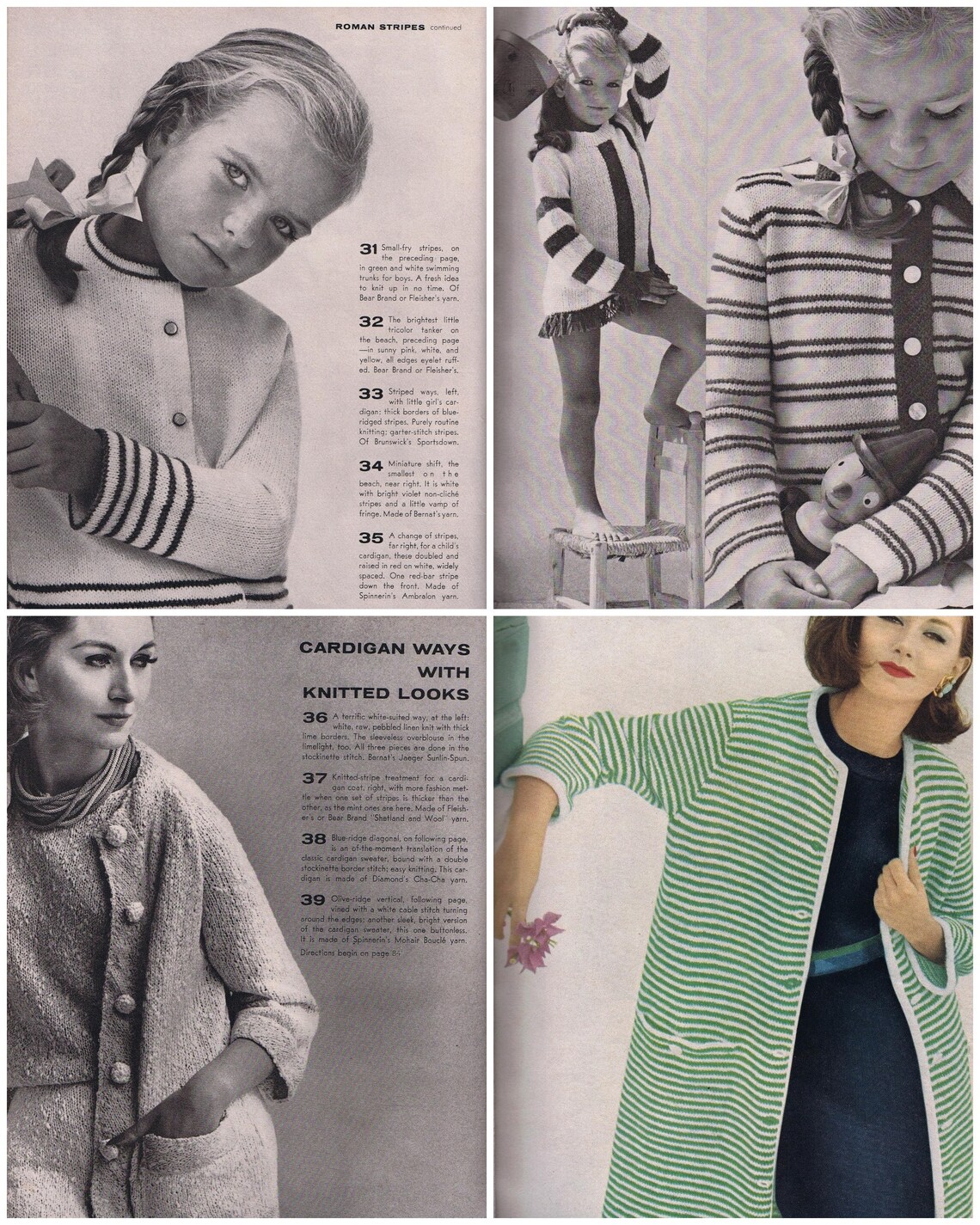 Vintage Knitting Pattern Magazine|vogue Knitting Book|spring-summer ...