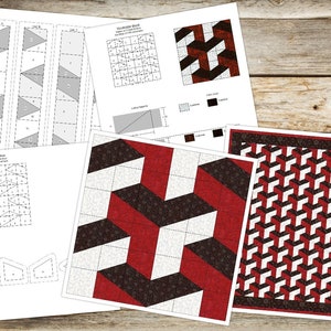 Digital PDF Quilt Block Pattern|inner City Quilt Block Pattern|optical ...