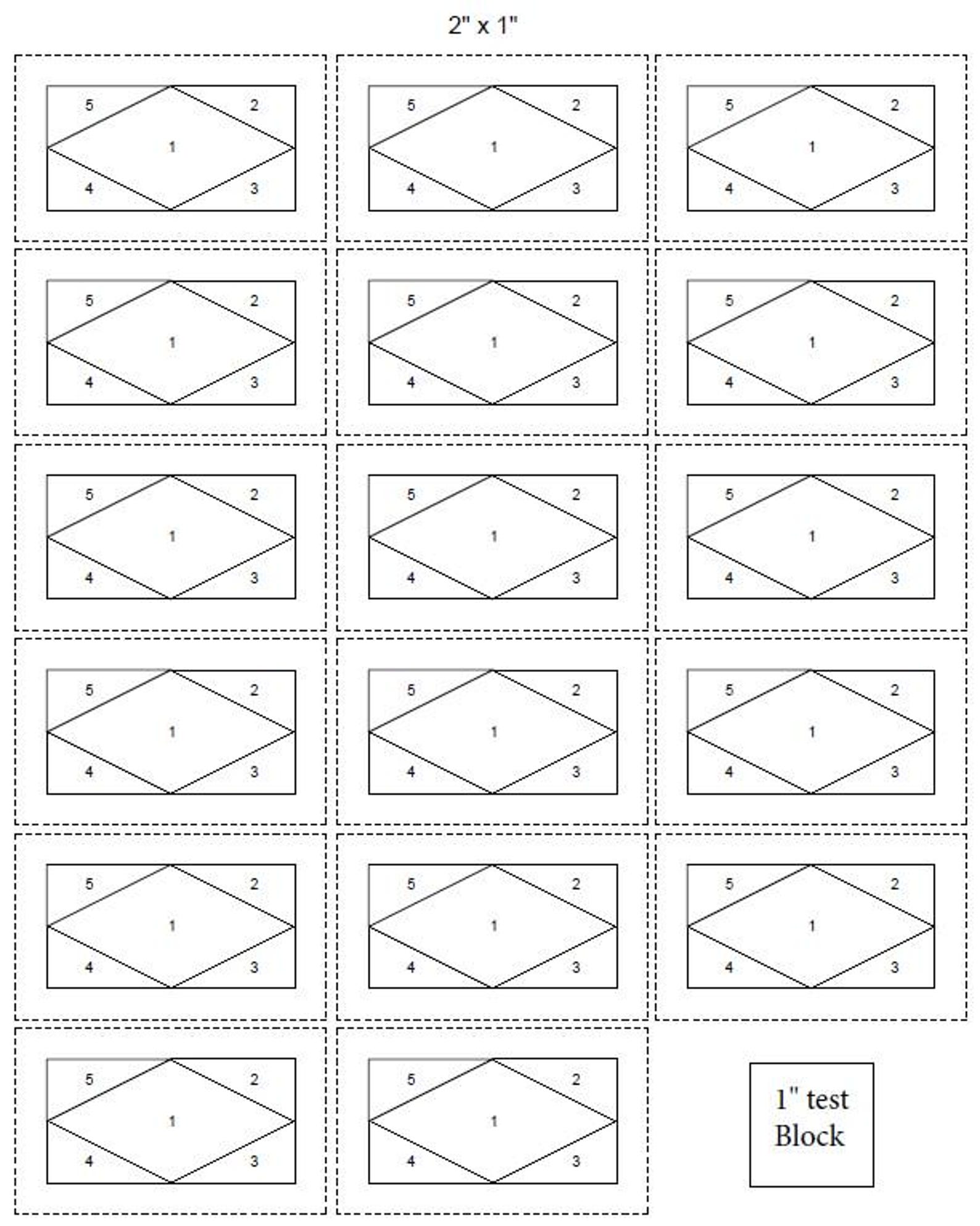 Foundation Paper Piecing (FPP) Templates, Diamond Border Quilt Block ...