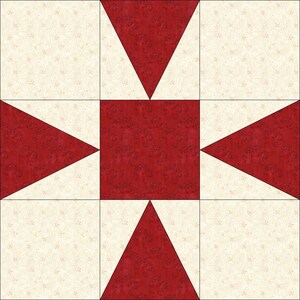 Digital PDF|54-40 or Fight Quilt Block Pattern Two Color|modern ...