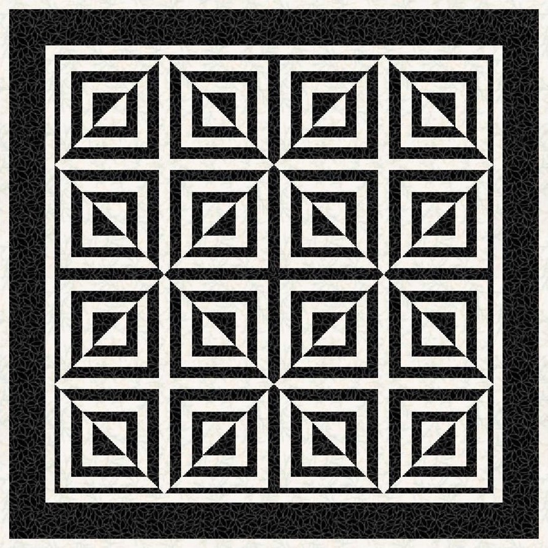 Digital PDF Quilt Block Pattern|optical Illusion Block Pattern (3 ...