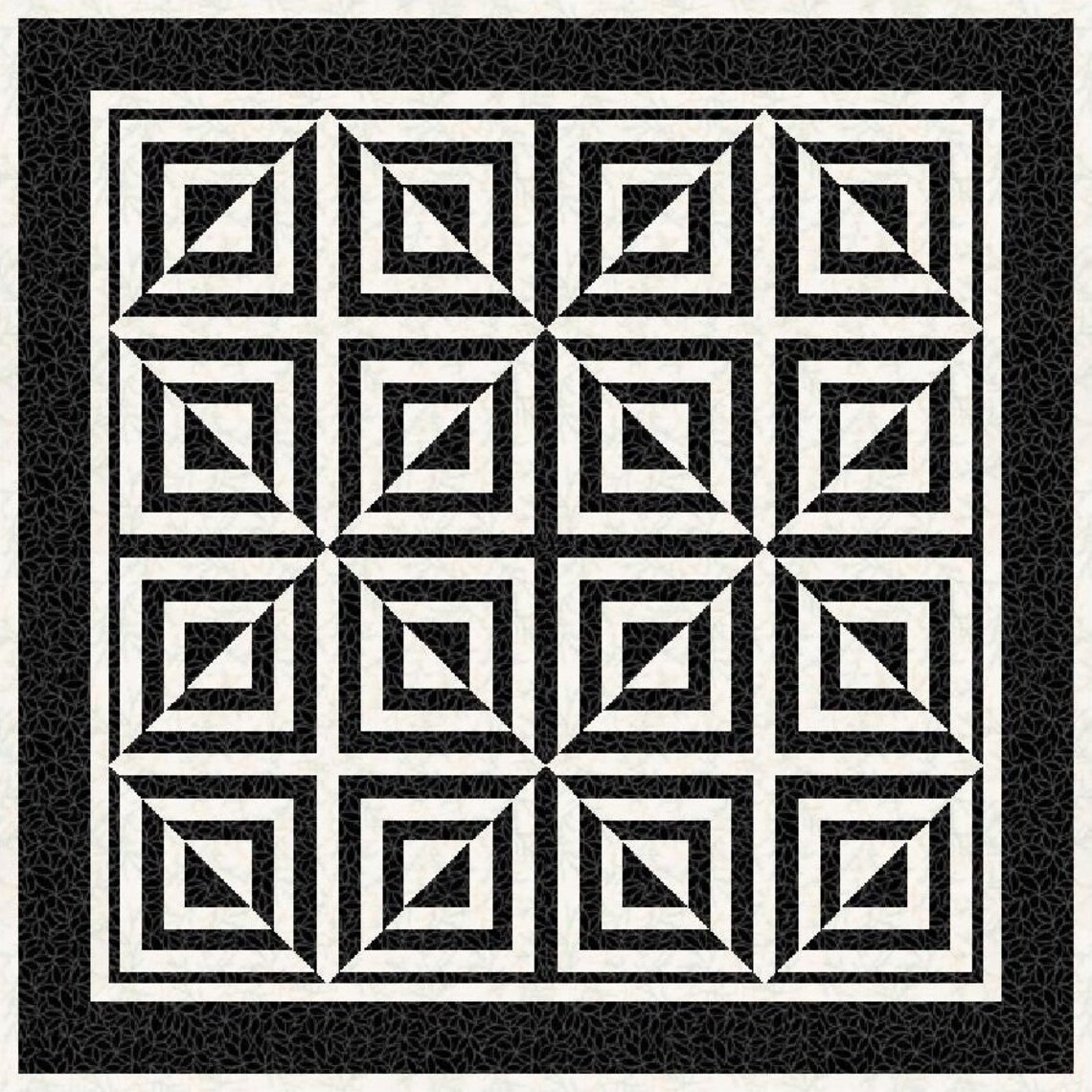 Digital PDF Quilt Block Pattern|optical Illusion Block Pattern (3 ...