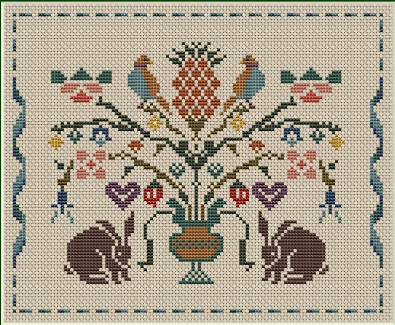 Primitive Cross Stitch Pattern PDF Cross Stitch Pattern - Etsy
