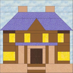 Digital PDF Quilt Block Pattern|quilt Block Pattern Set|houses|modern ...