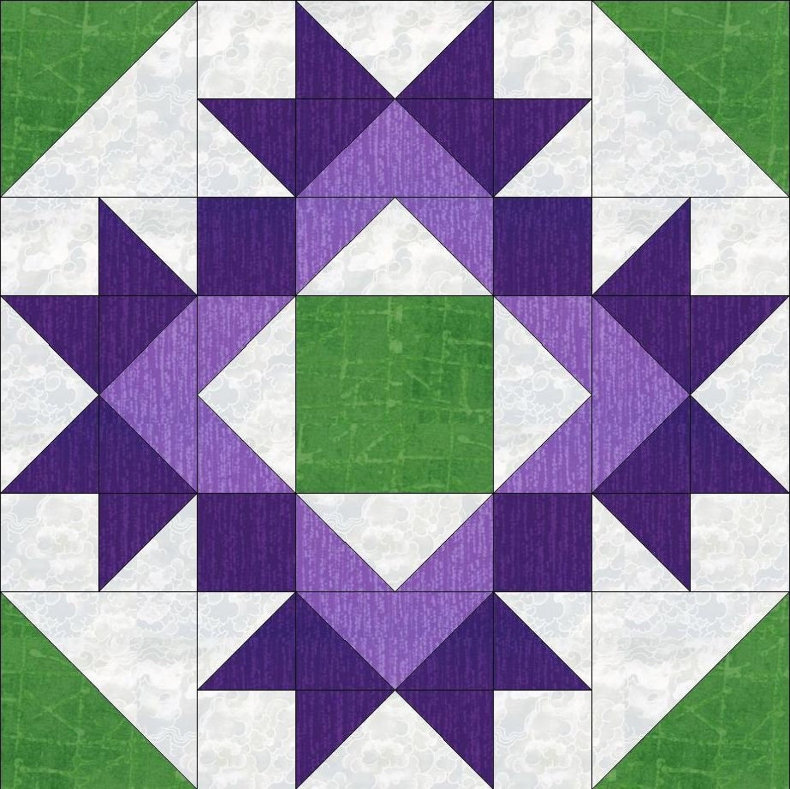 Digital PDF Quilt Block Pattern|thistle Bloom Quilt Block Pattern ...