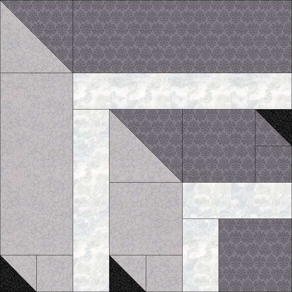 Digital PDF Quilt Pattern|3d Maze Labyrinth Quilt Pattern|modern ...