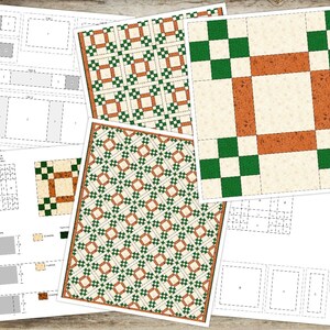 Digital PDF Quilt Block Pattern|quilt Block Five Patch|modern Patchwork ...