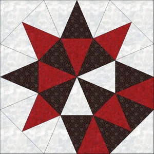 Digital Pdf|modern Kaleidoscope Quilt Block Pattern|modern Patchwork ...