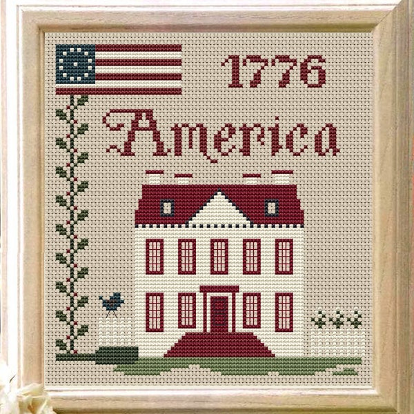 Patriotic Cross Stitch Pattern - Etsy