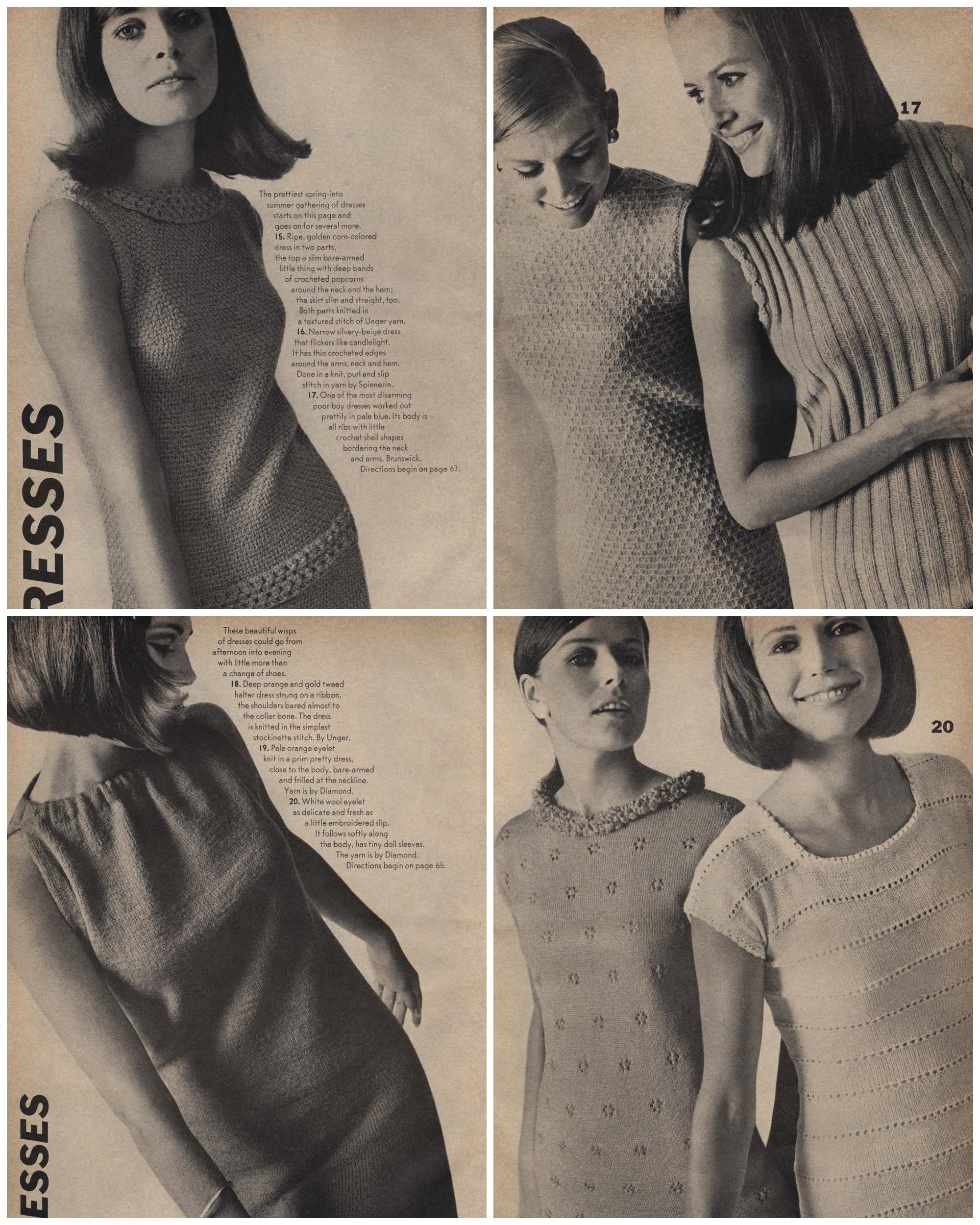 Vintage Vogue Knitting Pattern Magazine, Spring-summer 1966 (PDF ...