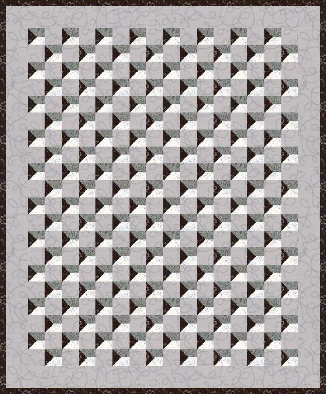 Digital PDF Quilt Block Pattern|3d Illusion Quilt Block Pattern|optical ...