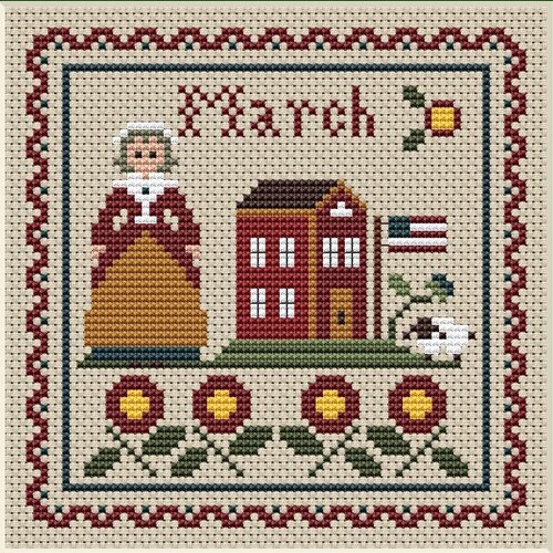 April Cross Stitch Pattern April Monthly Sampler Calendar - Etsy