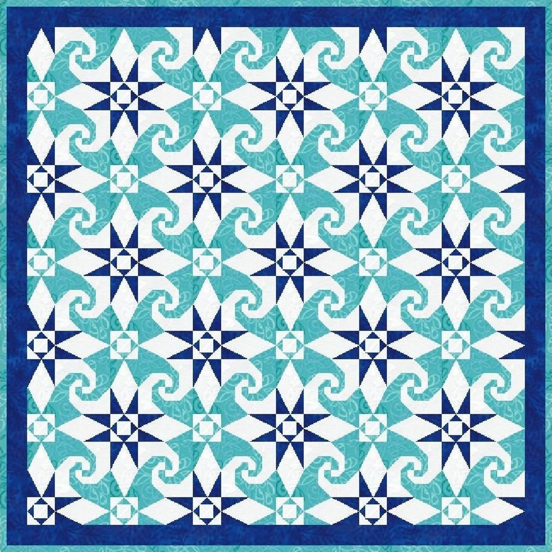 Digital PDF Quilt Block Pattern|storm at Sea and Snail Trail Quilt ...