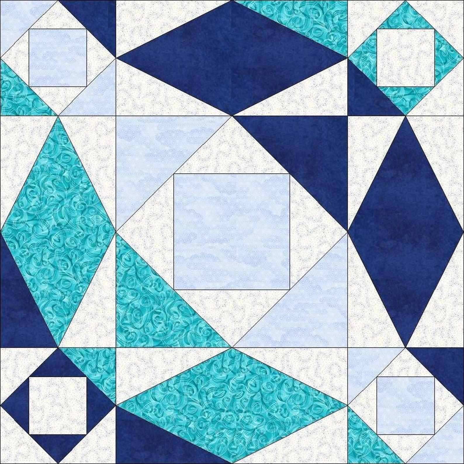 Digital PDF Quilt Block Patternstorm at Sea Quilt Block - Etsy