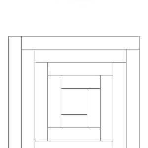 Foundation Paper Piecing (FPP) Templates|log Cabin Quilt Block Pattern ...