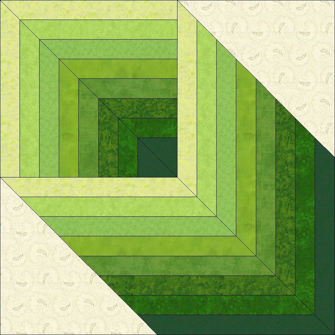 Digital PDF Quilt Block Patternrainbow 3D Illusion Quilt - Etsy