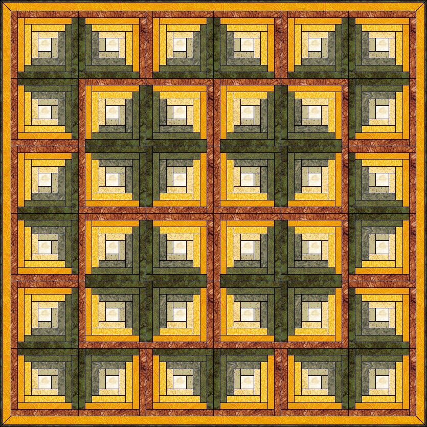 Digital Pdf|classic Log Cabin Quilt Block Pattern|modern Patchwork ...