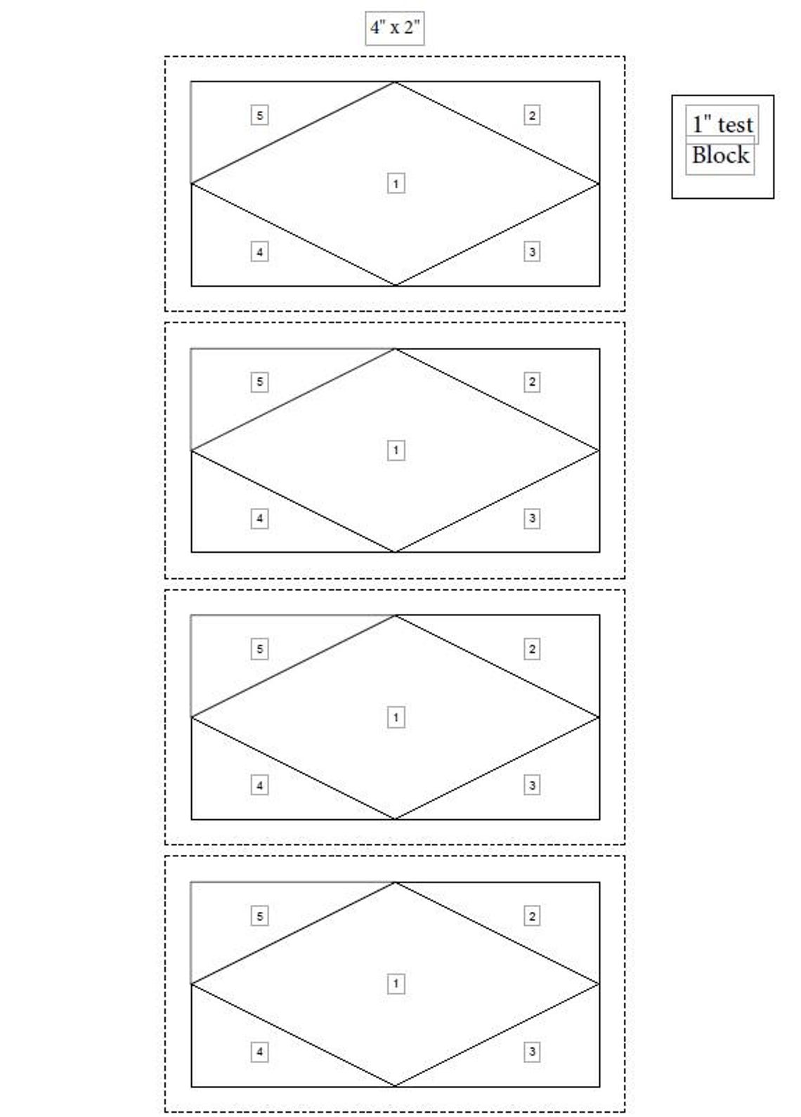 Foundation Paper Piecing (FPP) Templates, Diamond Border Quilt Block ...