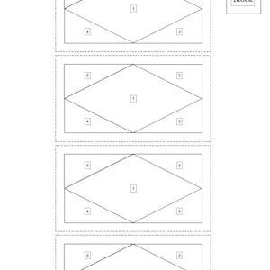 Foundation Paper Piecing (FPP) Templates, Diamond Border Quilt Block ...