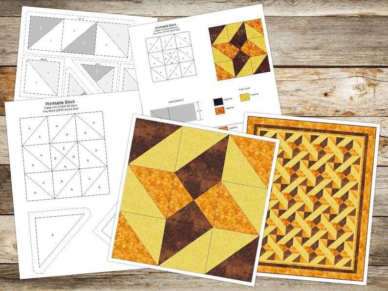 Digital PDF Quilt Block Pattern|wandering Star Quilt Block Pattern ...
